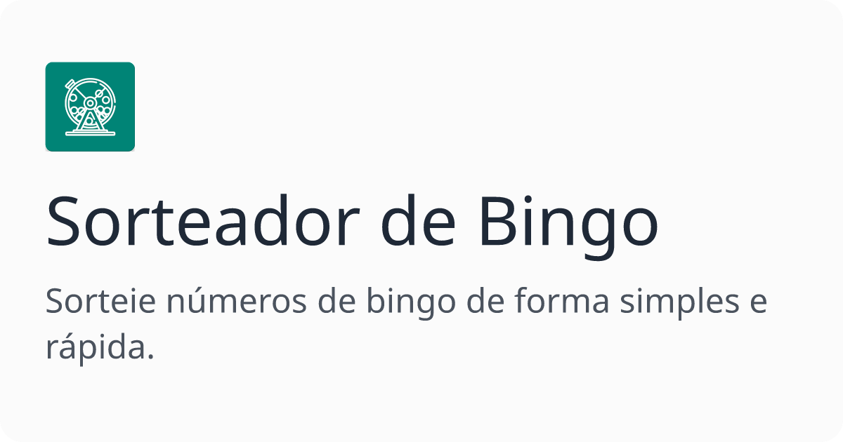 Sorteador de bingo